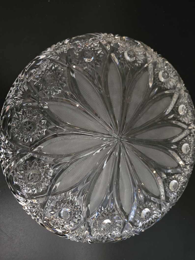 Rare Vintage Irena 24% Lead Crystal Cake Plate Hobstar Pattern - Etsy
