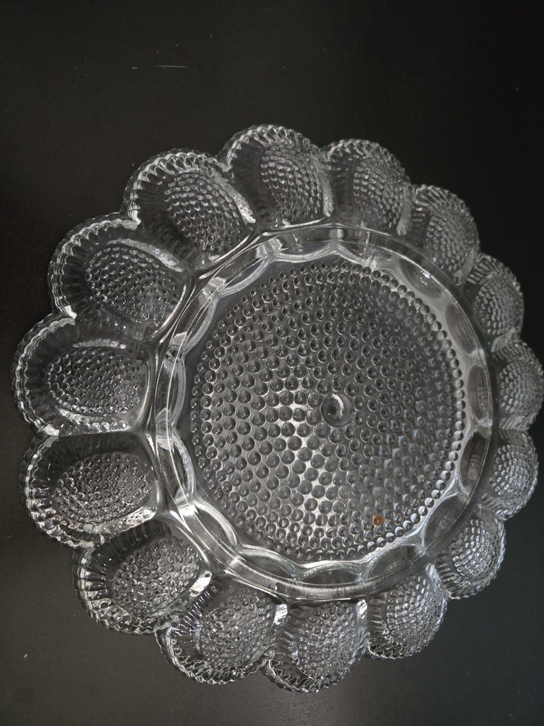 Vintage 1970 Indiana Glass Deviled Egg Plate - Etsy