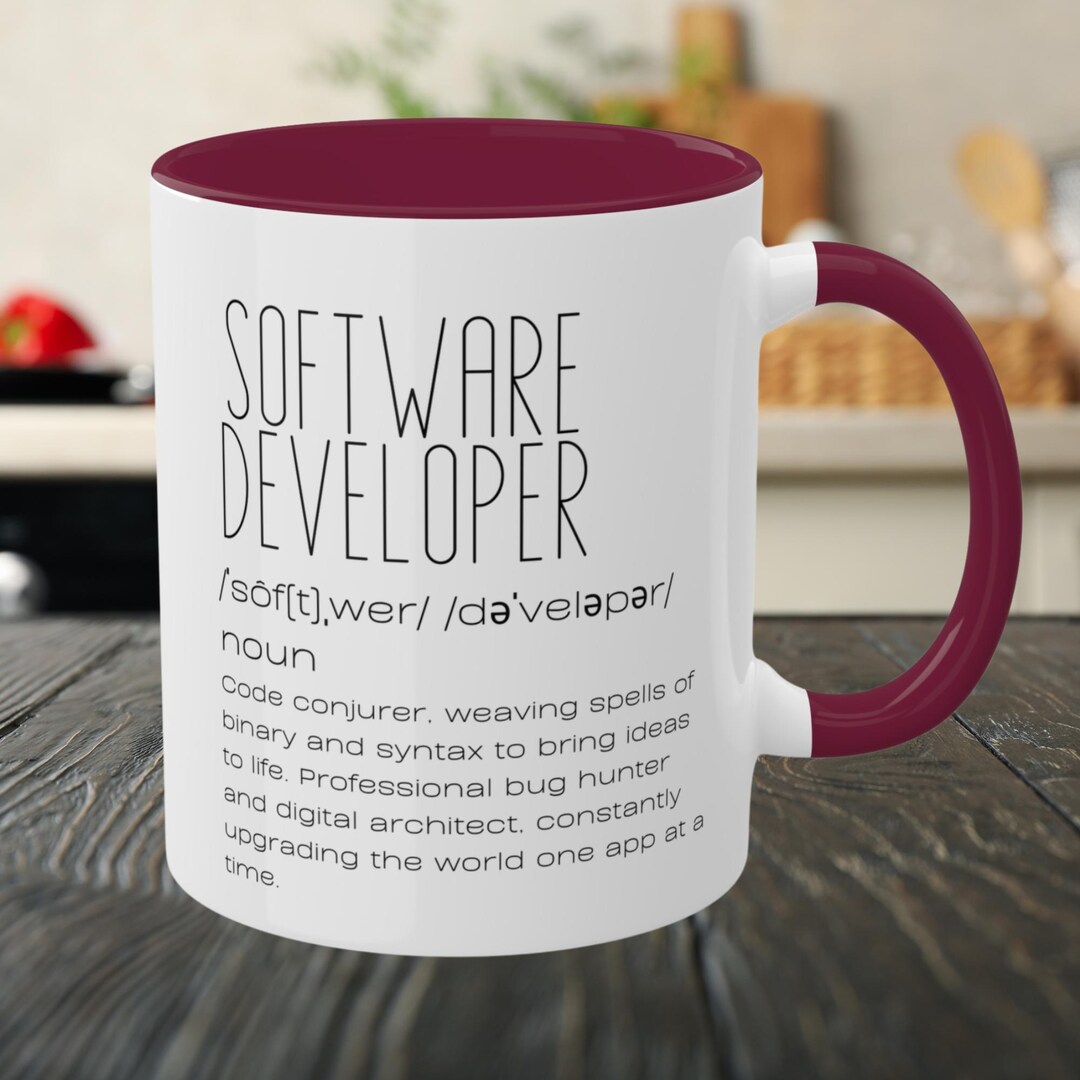Quirky Software Developer Definition Mug, Funny Developer Mug, Unique Coder Gift, Programmer ...