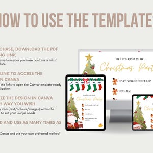 Editable Christmas Party Rules Sign Template | Santa & Stockings Design ...