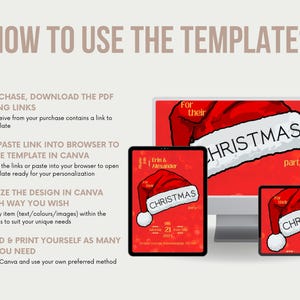 Editable Christmas Party RSVP Template | Santa Hat Design ...