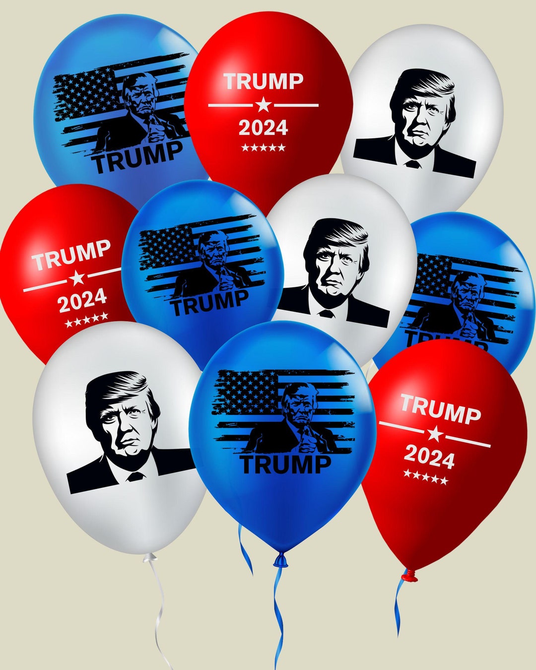 Trump Balloons Variety Party Pack 20 Pack Red, White, Blue - Etsy