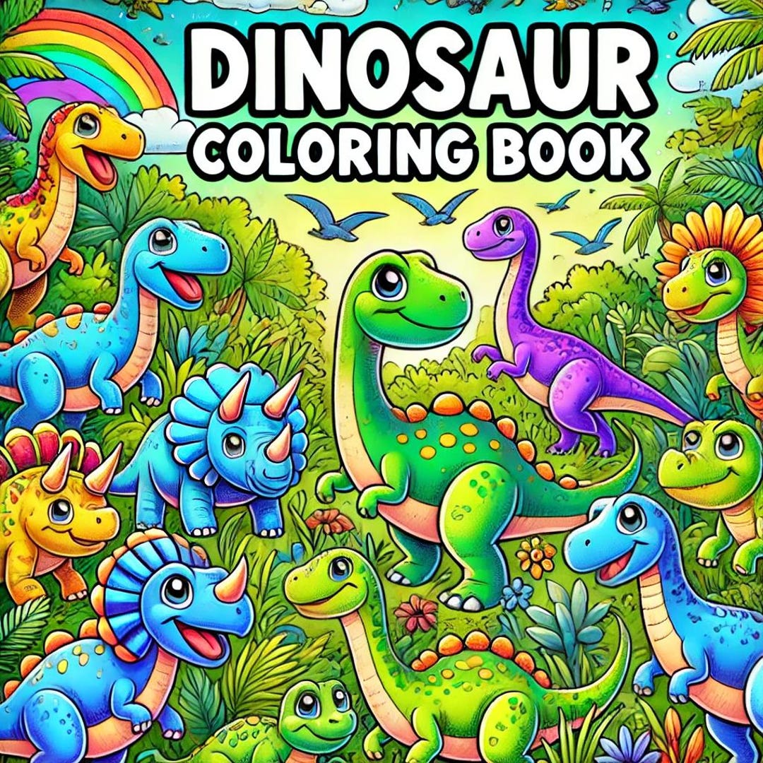 Dinosaur Coloring Book for Kids - Fun & Educational Dinosaur Types With ...