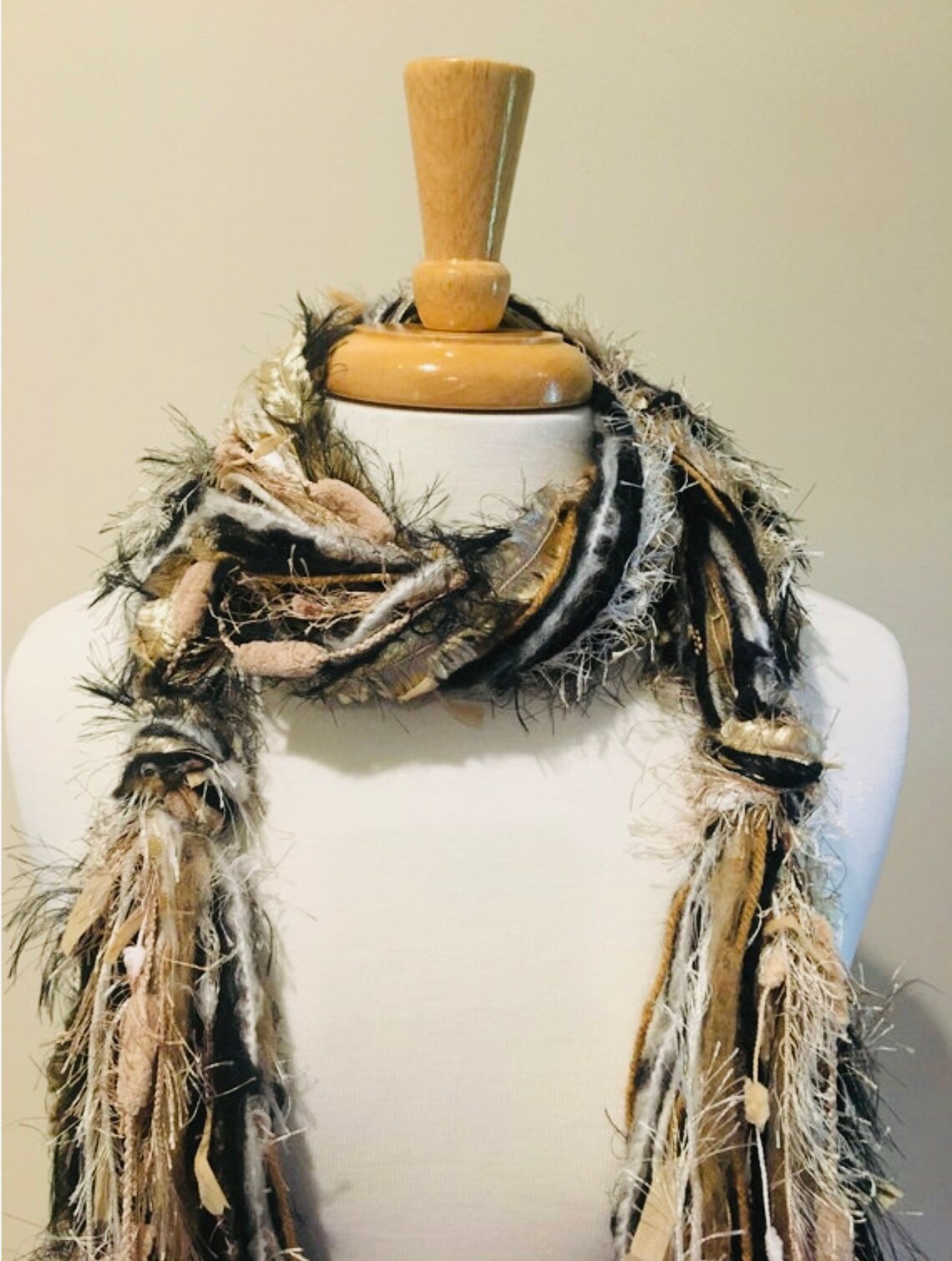 Back to Basics Womens Scarf Fringe Scarves Black Brown - Etsy