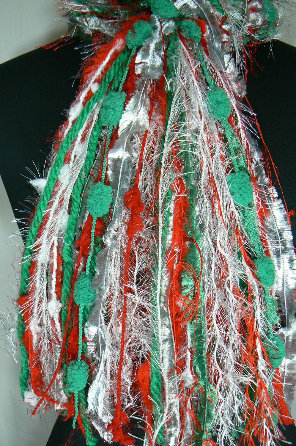 Christmas Scarf Fringe Scarf Holiday Party Scarf - Etsy