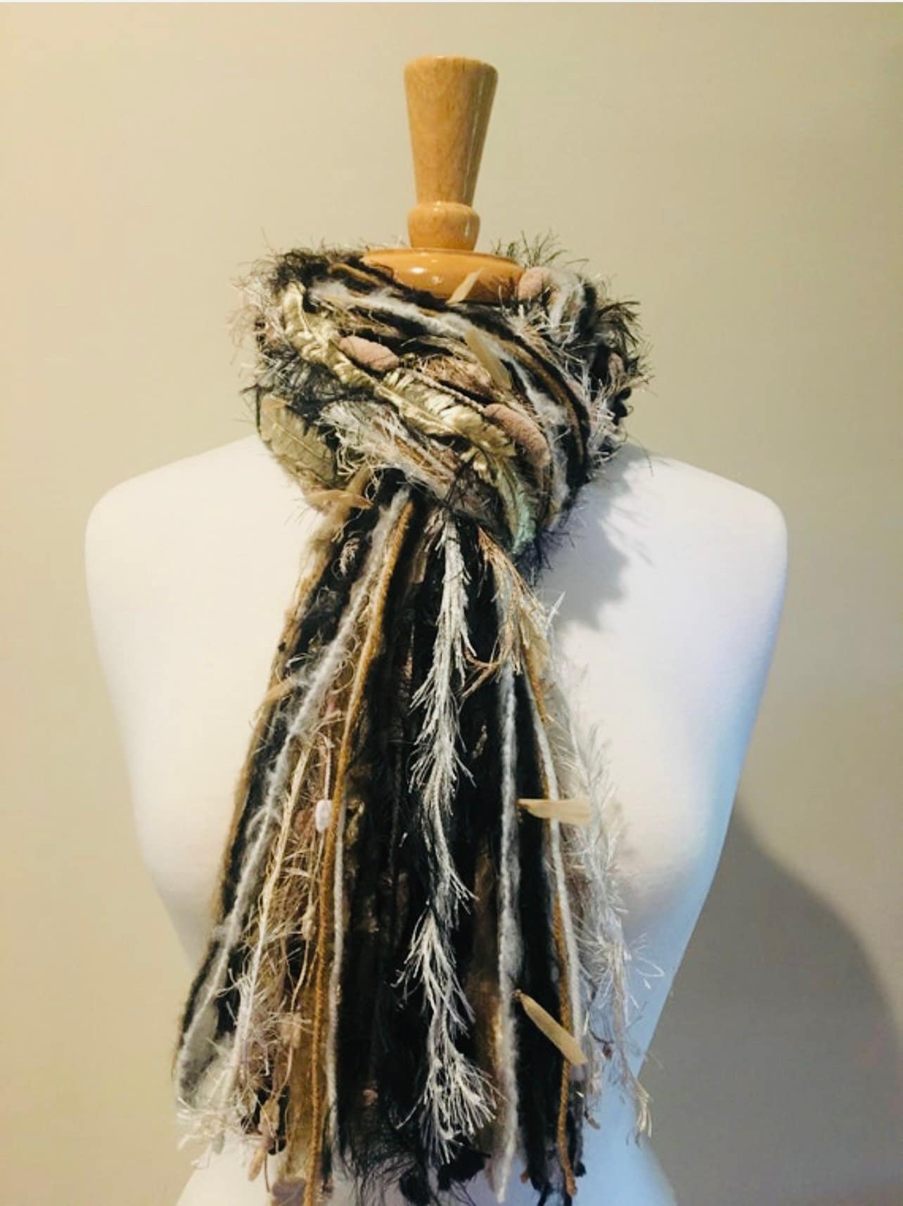 Back to Basics Womens Scarf Fringe Scarves Black Brown - Etsy