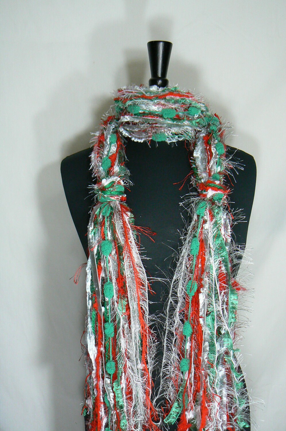 Christmas Scarf Fringe Scarf Holiday Party Scarf - Etsy