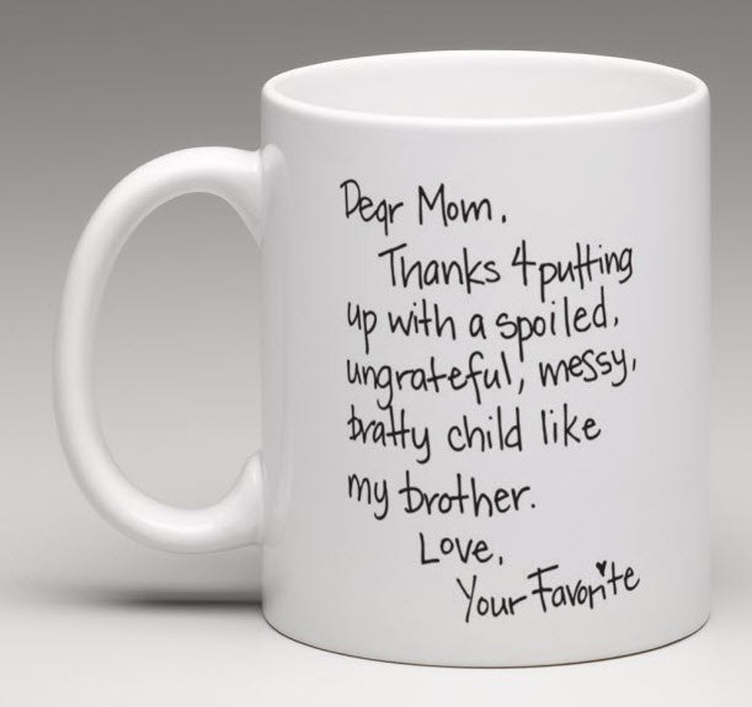 Dear Mom CUSTOMIZABLE Coffee Cup - Etsy