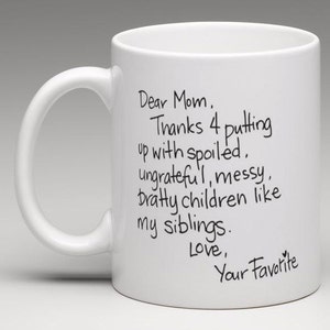 Dear Mom CUSTOMIZABLE Coffee Cup - Etsy