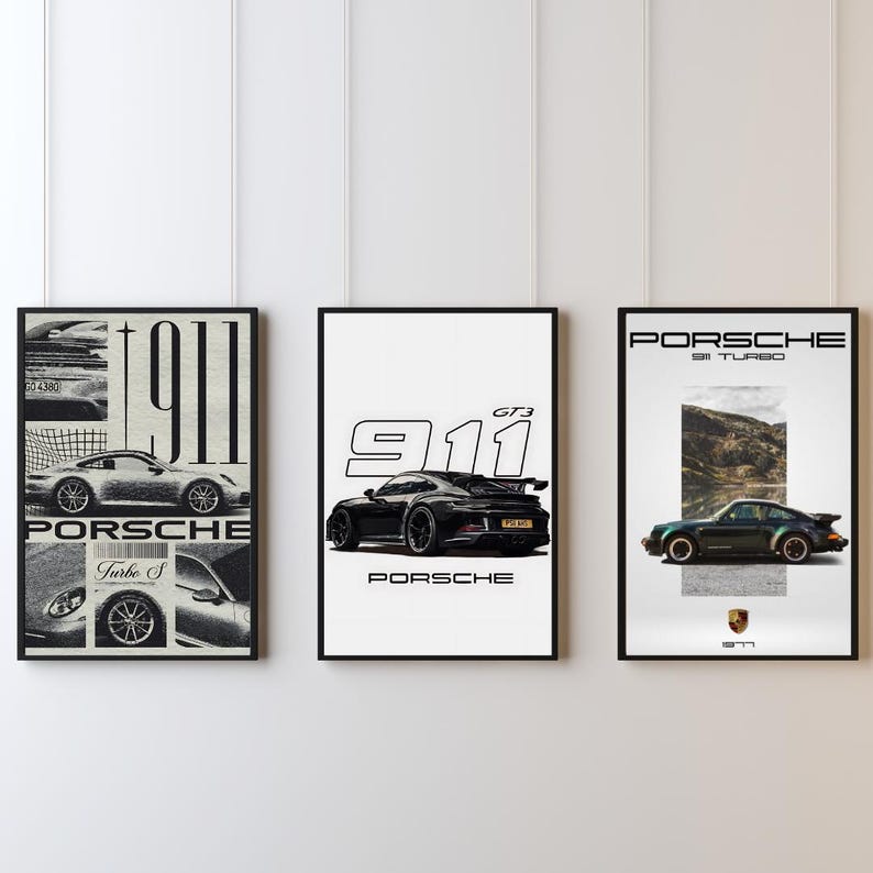 Porsche 911 GT3 Digital Poster – Supercar Wall Art, Racing Car Print ...