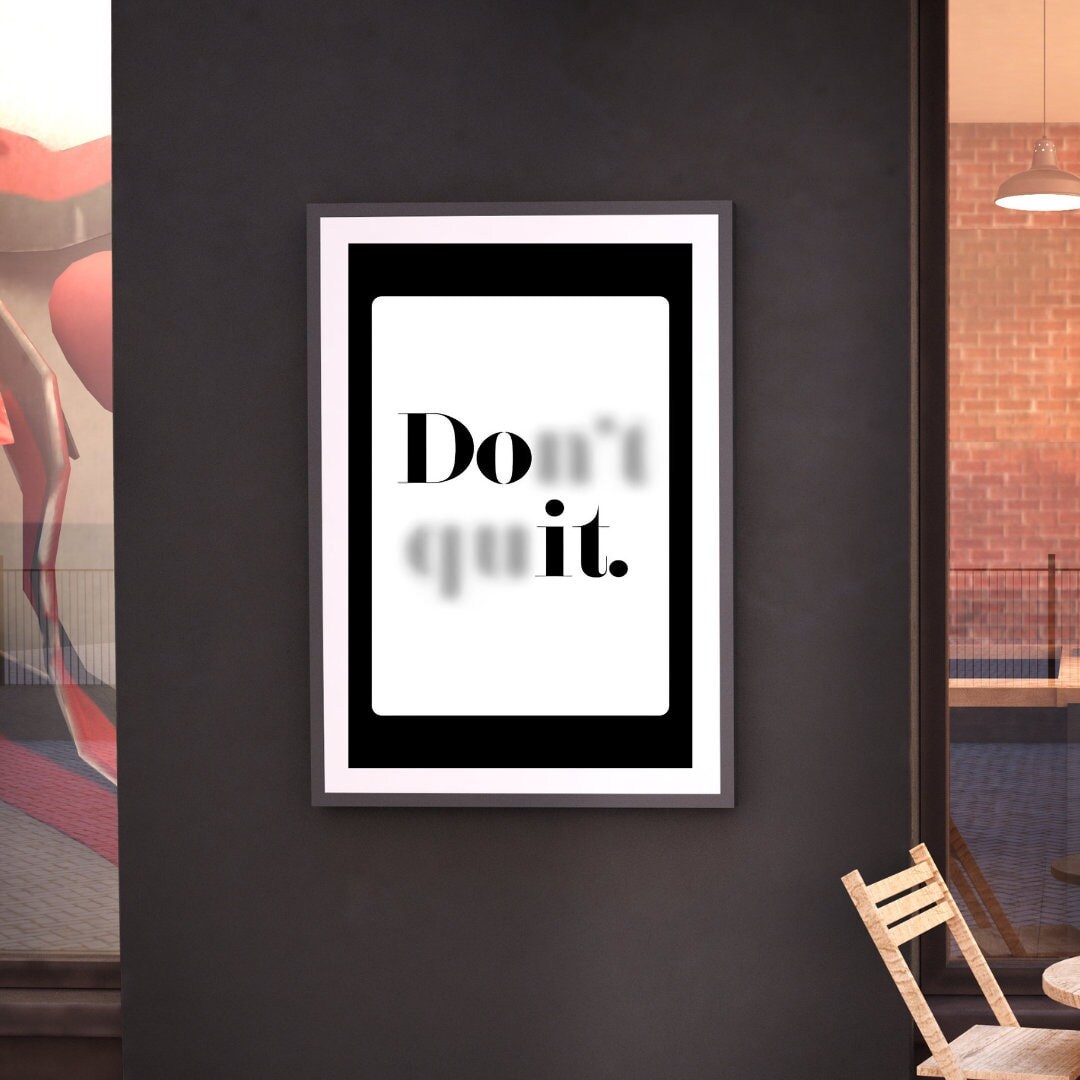 DO IT Motivational Poster Bedroom or Office Poster, Hanging Wall Art ...