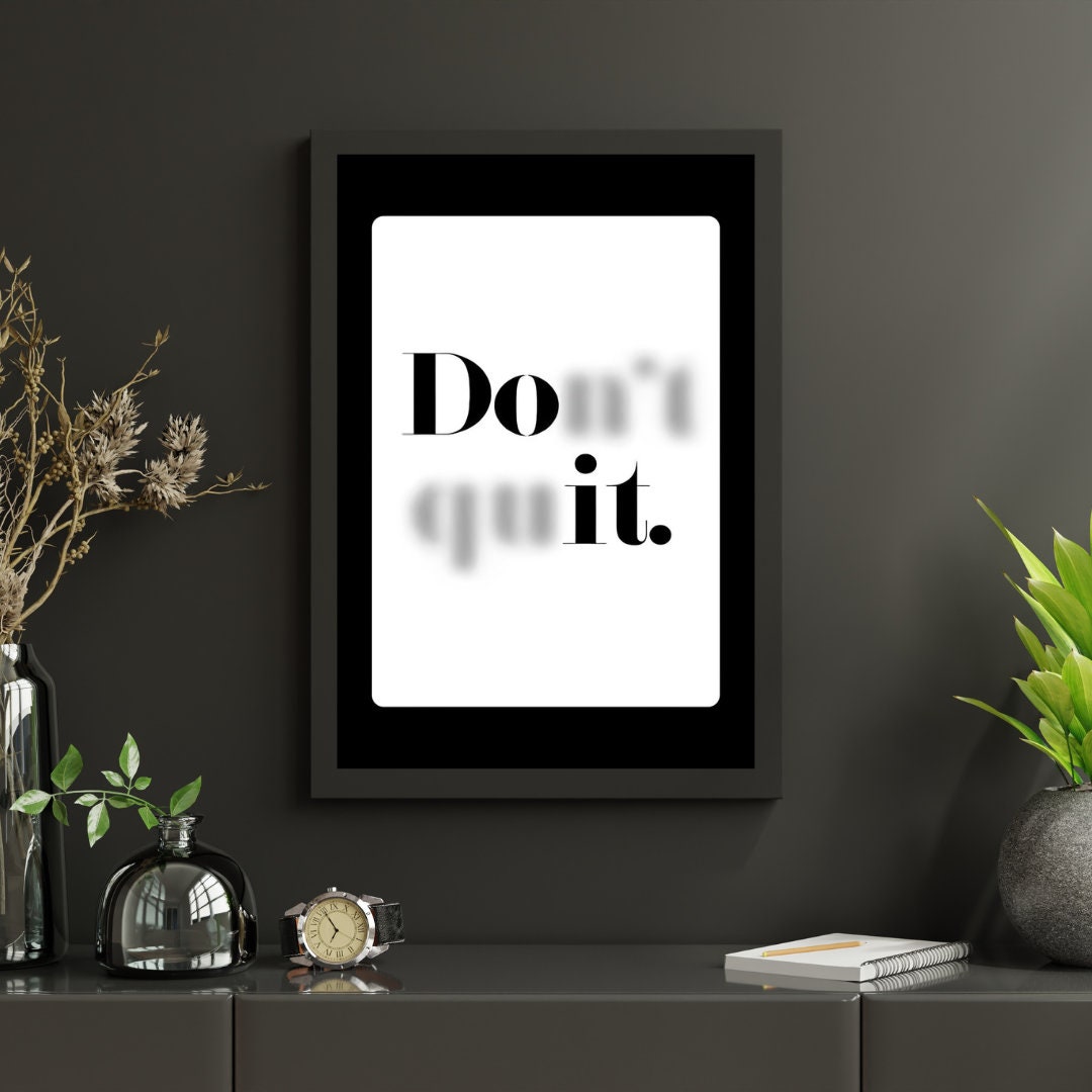 DO IT Motivational Poster Bedroom or Office Poster, Hanging Wall Art ...