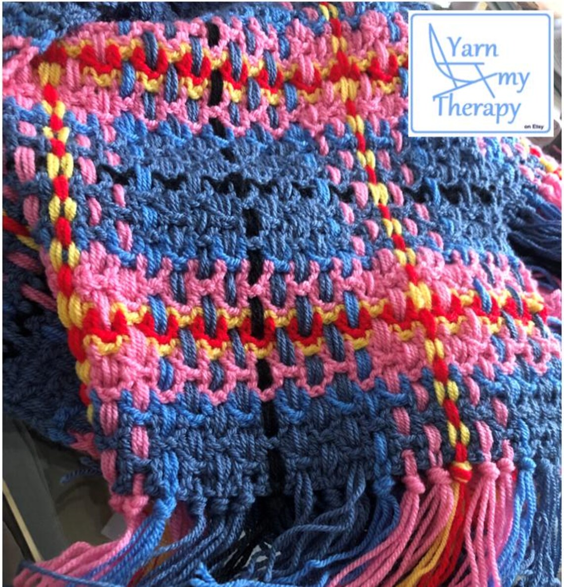 Official Tartan Throw in Crochet and Weaving Pattern - Etsy
