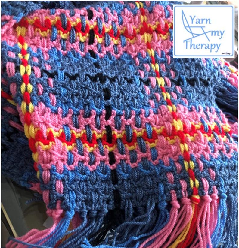Official Tartan Throw in Crochet and Weaving Pattern - Etsy