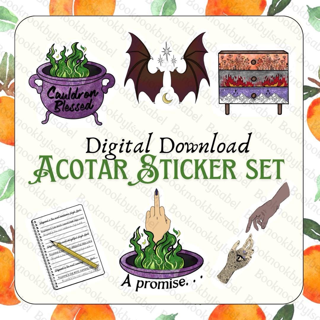 ACOTAR | ACOWAR | PNG | Zip | Bundle | Sticker | Stickers | Print and ...