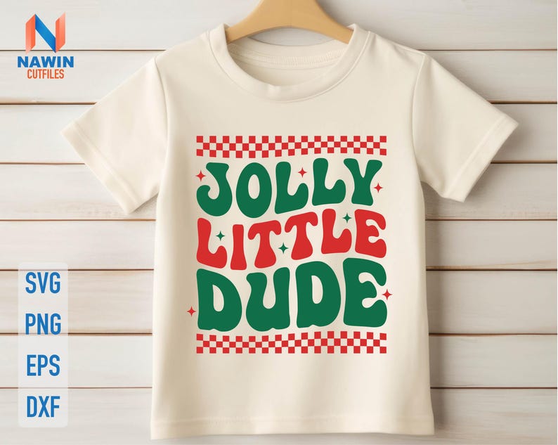 Jolly Little Dude Christmas SVG: Funny Toddler Boy Shirt Design ...