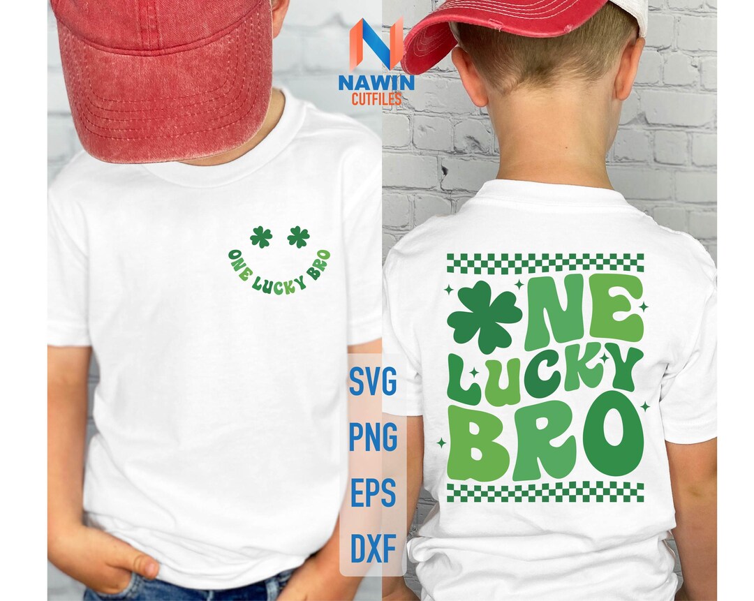 One Lucky Bro Svg, Boy St Patricks Day Svg, Kids St Patricks Shirt, St ...