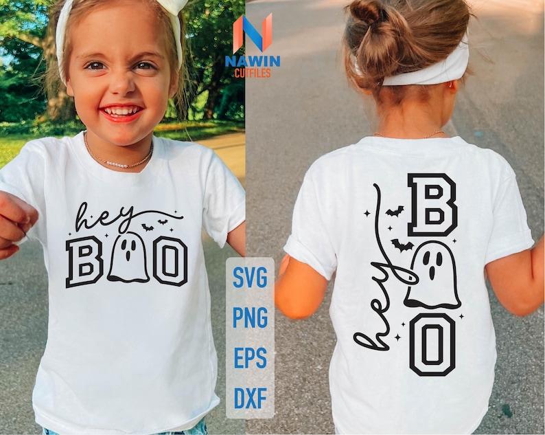 Hey Boo Svg, Boo Svg, Cute Halloween Svg, Cute Ghost Svg, Spooky Cute ...