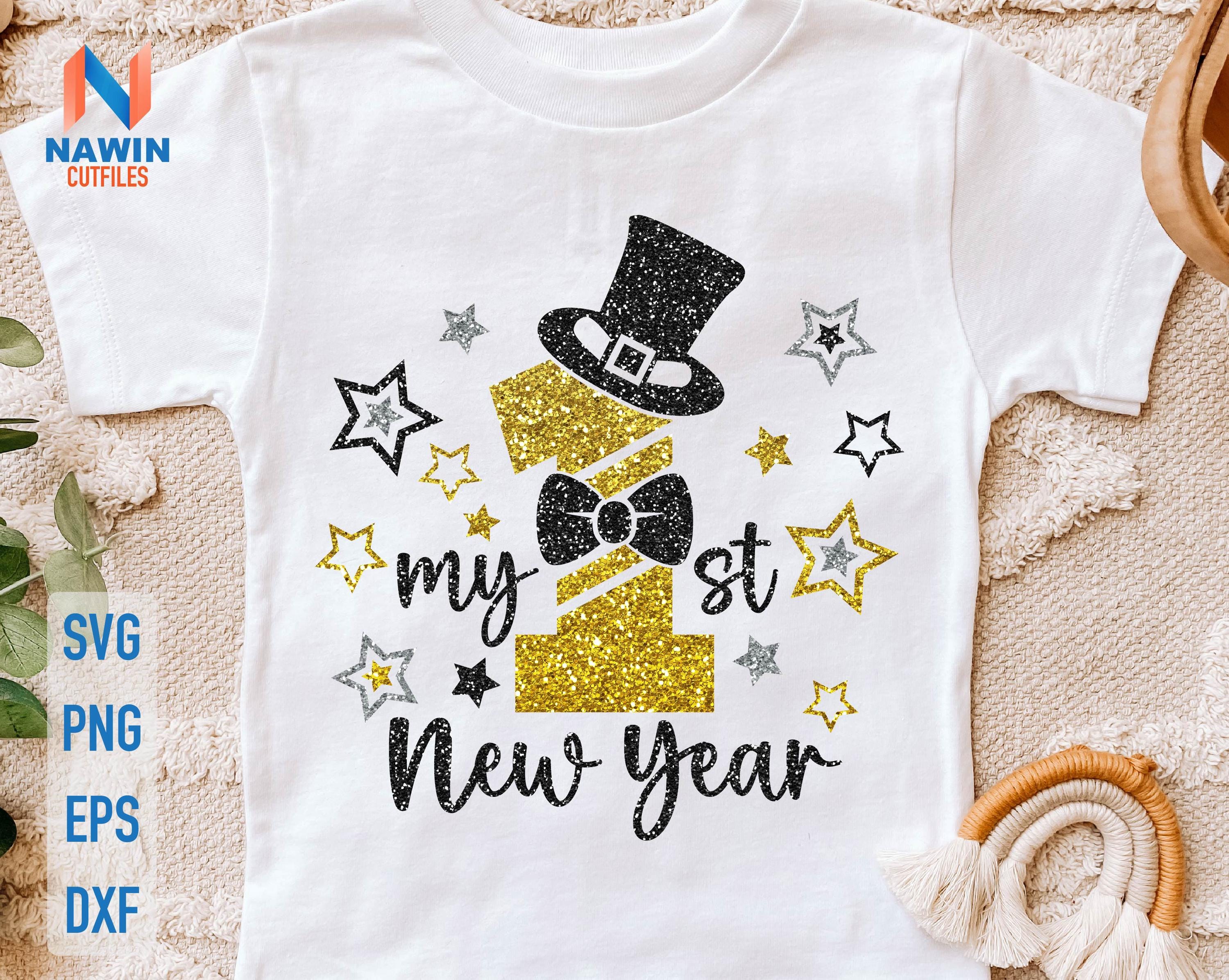 My 1st New Year Svg, Baby New Year Svg, Baby First New Year Svg, 1st ...