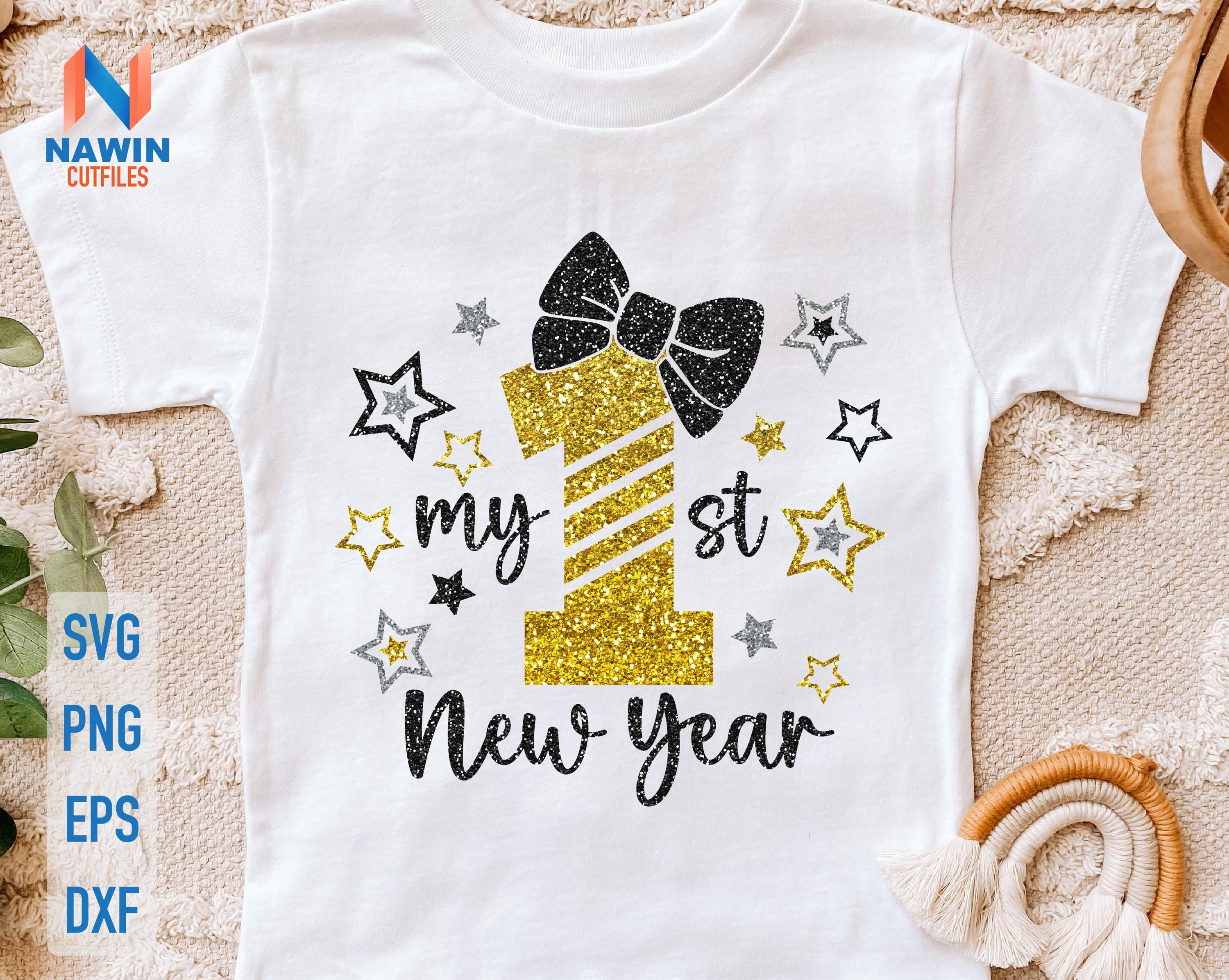 My 1st New Year Svg, Baby New Year Svg, Baby First New Year Svg, 1st ...