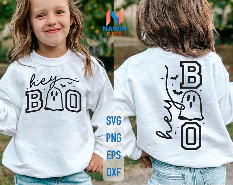 Hey Boo Svg, Boo Svg, Cute Halloween Svg, Cute Ghost Svg, Spooky Cute ...
