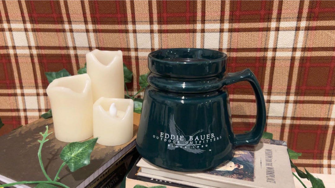 Vintage Eddie Bauer Ceramic Travel Mug - Etsy