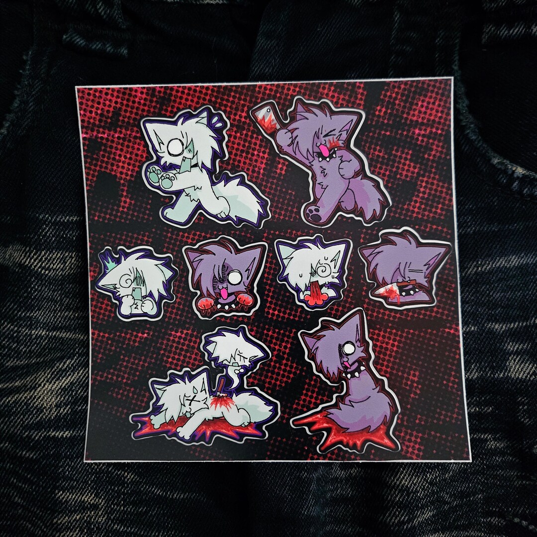 Kitty Slasher Sticker Sheet - Etsy