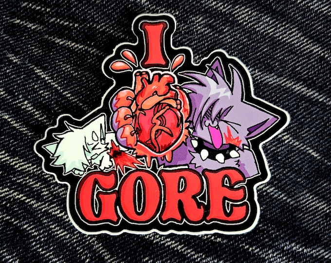 I Heart Gore! Sticker - Etsy