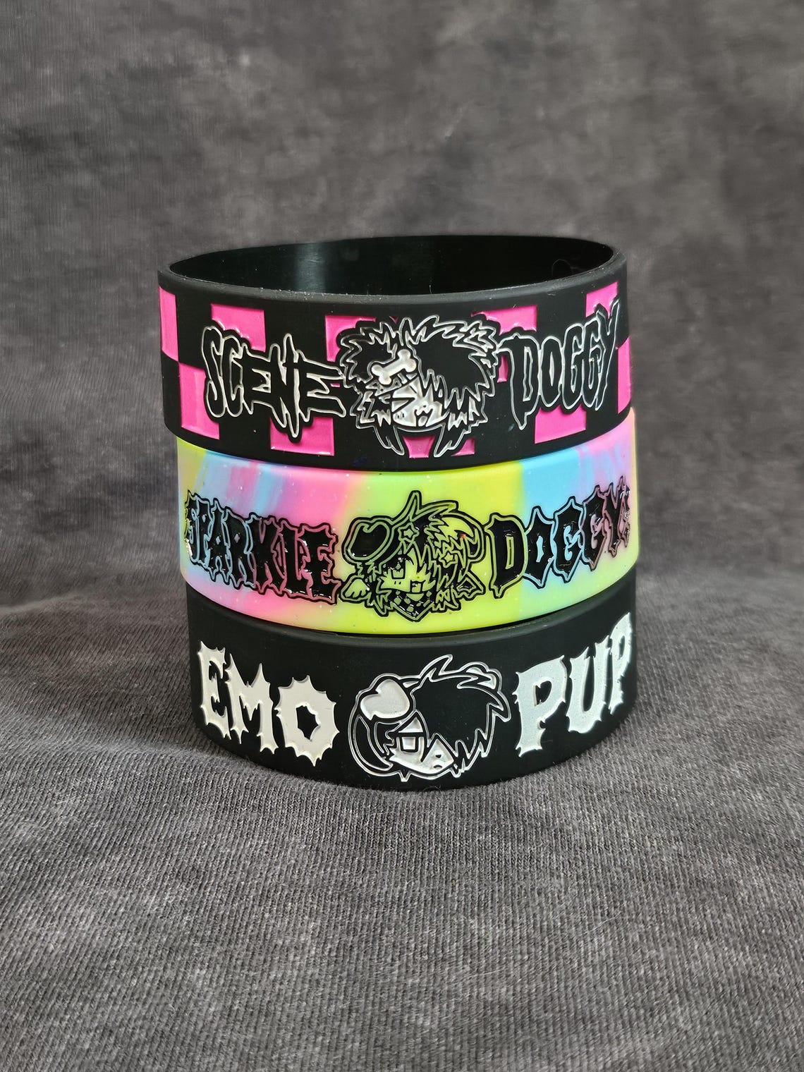 Emo Cat/pup Wristbands - Etsy