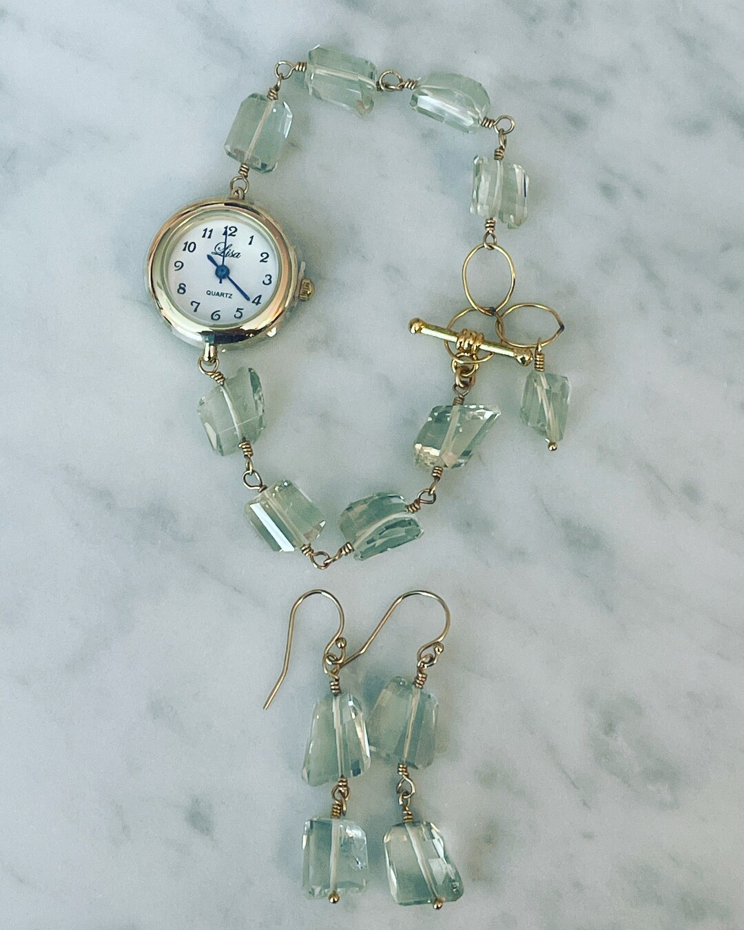 Ladies Watch Timepiece Green Garnet Stone - Etsy