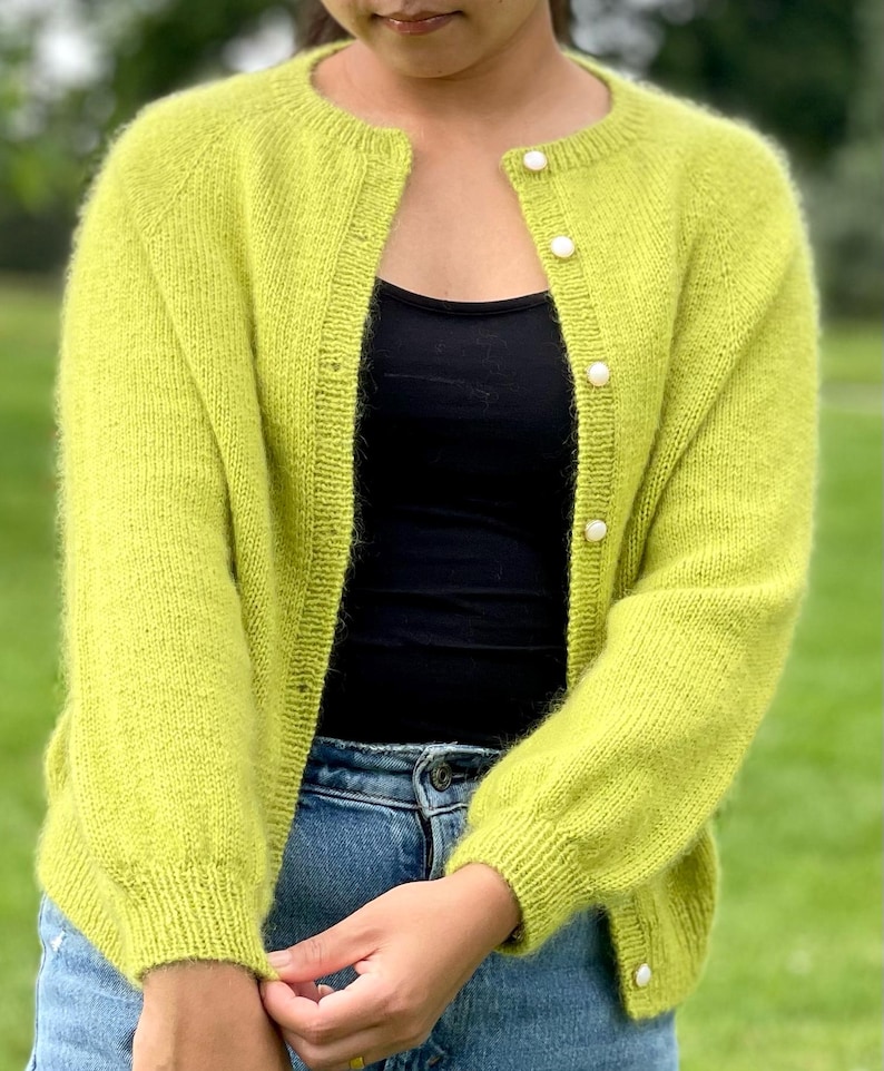 Green Tea Cardigan Pattern PDF - Etsy