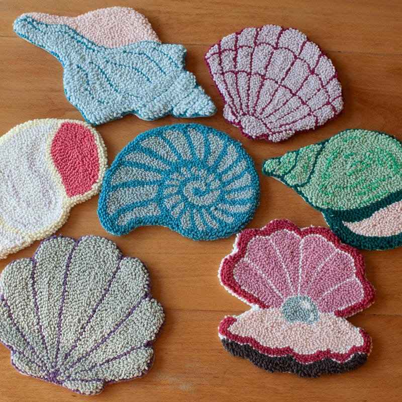 Seashell Coasters - Etsy