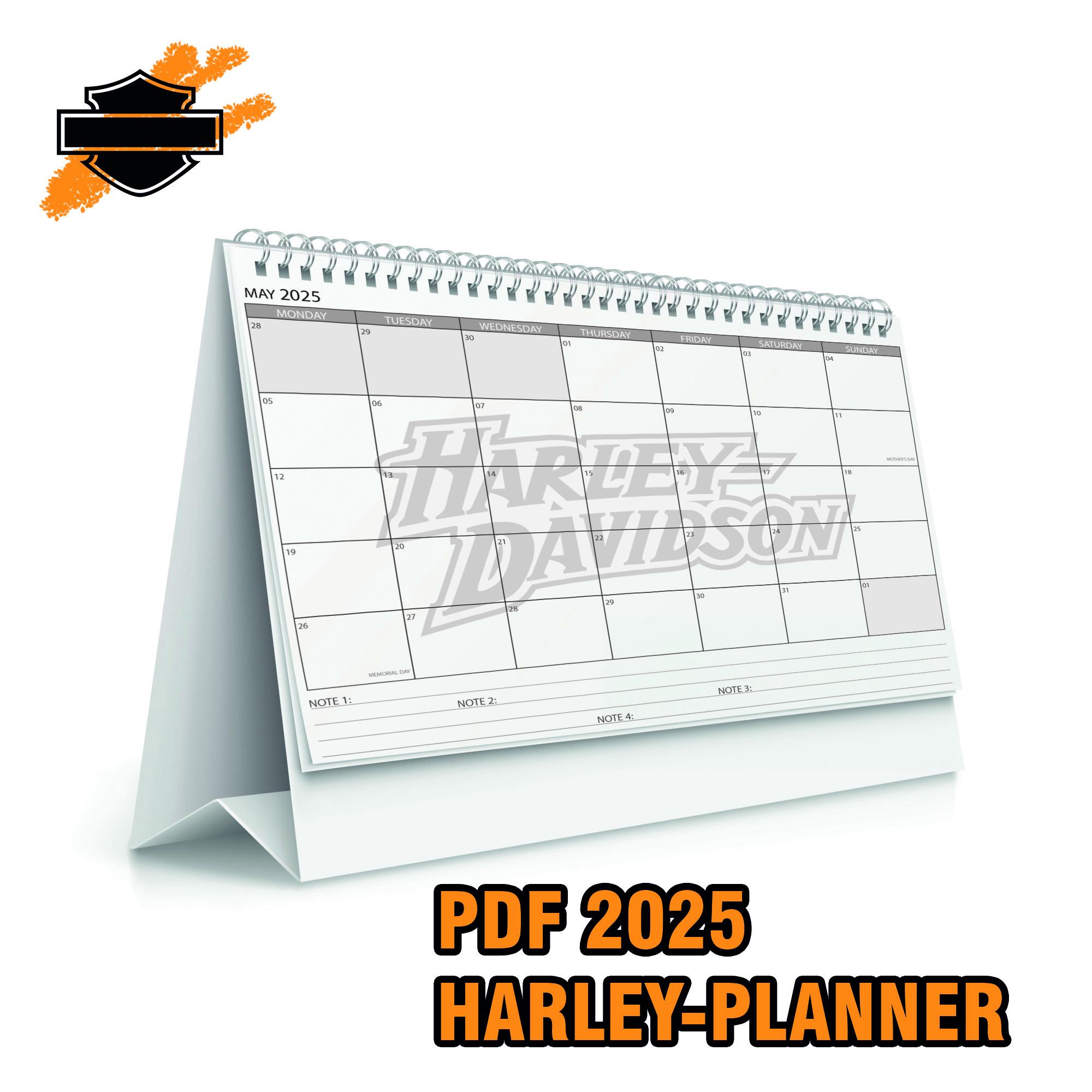 Printable Harley Planner 2025 PDF - Etsy