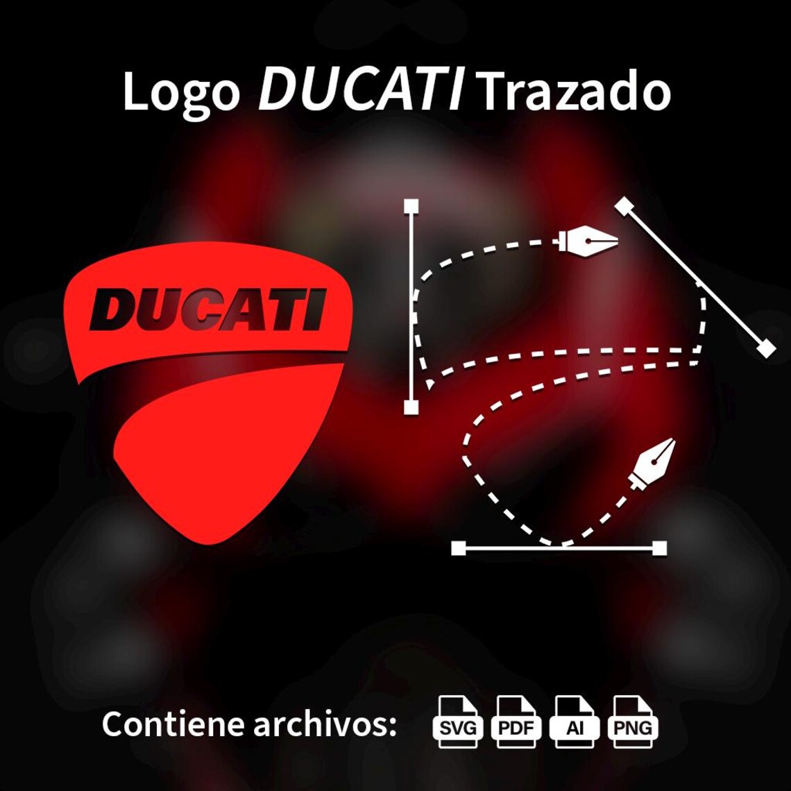Vectorized Ducati Logo PNG SVG PDF Illustrator - Etsy