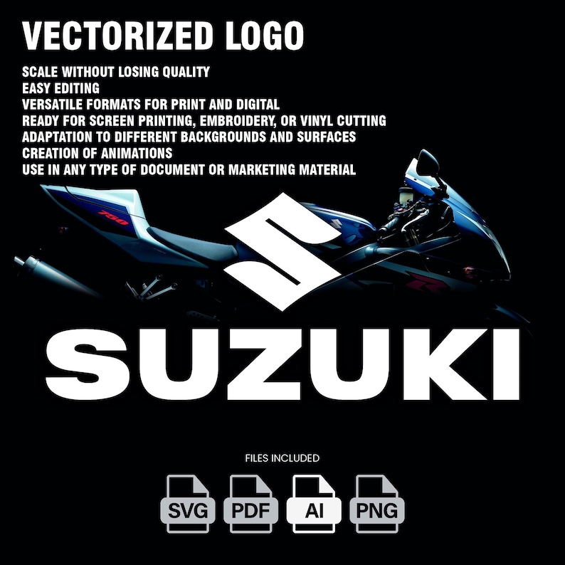 Vectorized Suzuki Logo PNG SVG - Etsy