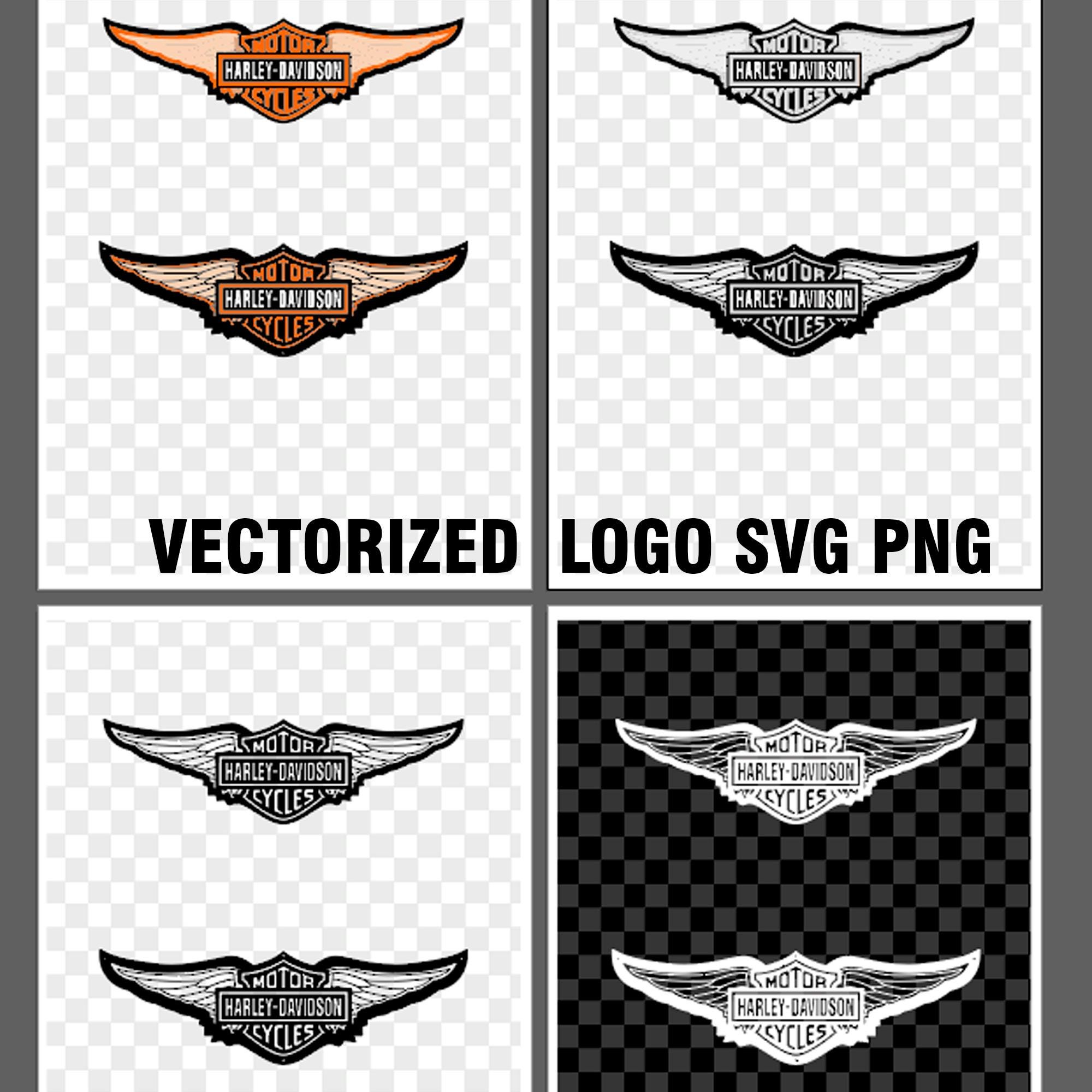 Harley Davidson Logo With Wings Black And White