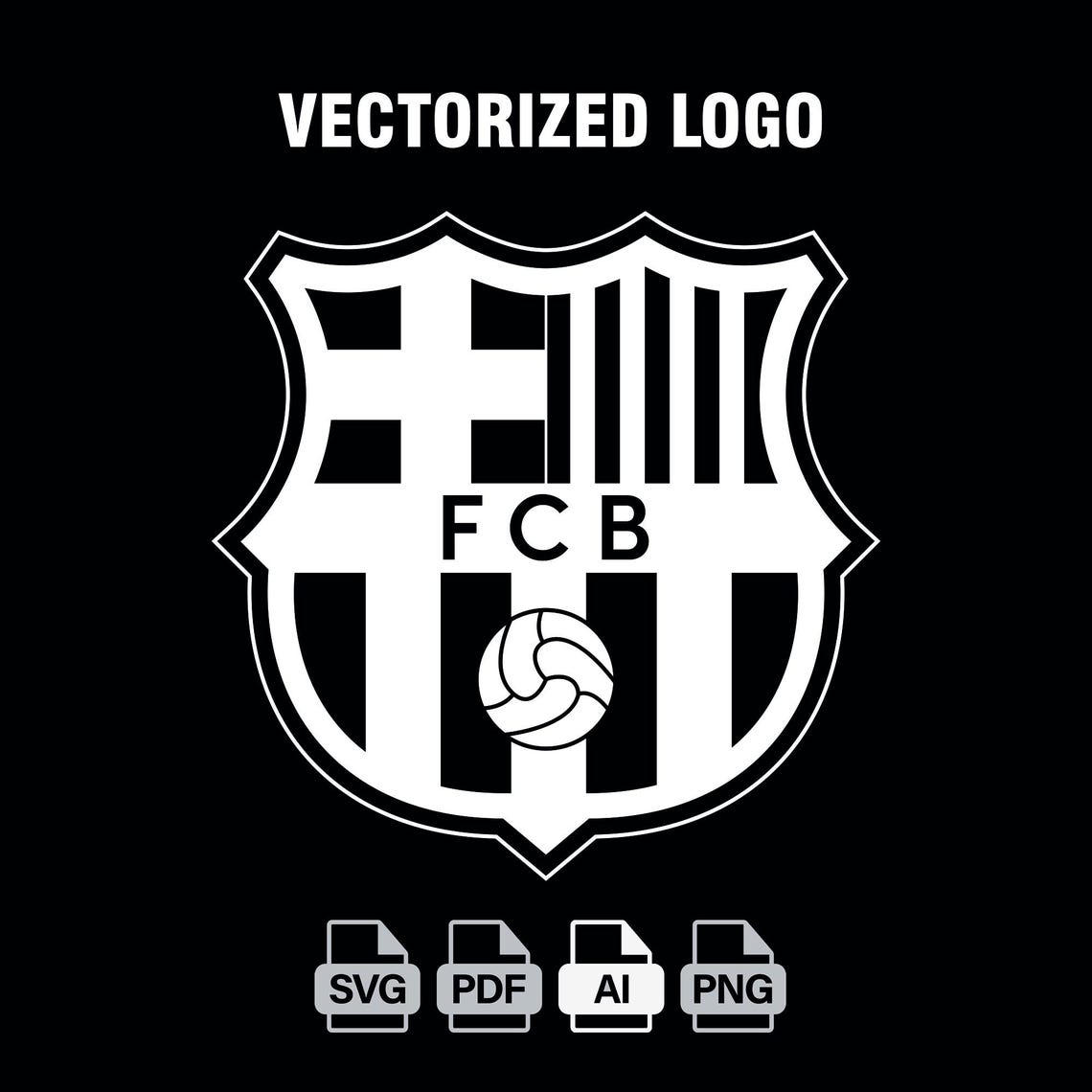 Vectorized Footboal Club Barcelona Logo SVG PNG PDF Illustraror - Etsy