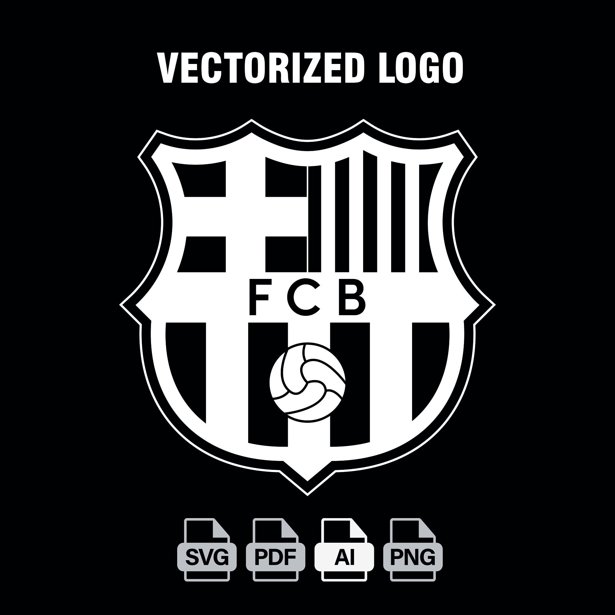 Vectorized Footboal Club Barcelona Logo SVG PNG PDF Illustraror - Etsy