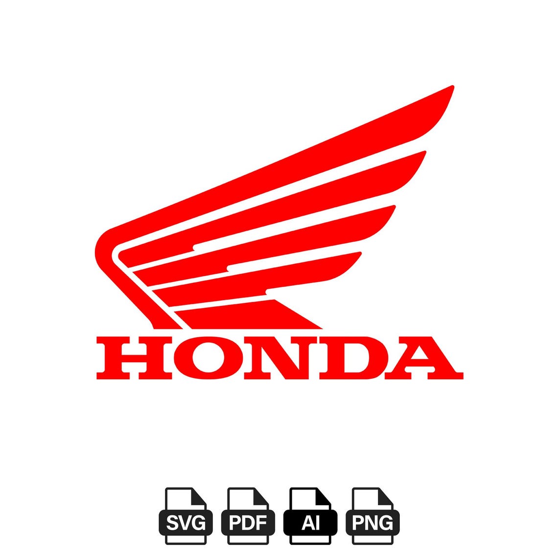 Vectorized Honda Motorcycles Logo SVG PNG Illustrator - Etsy