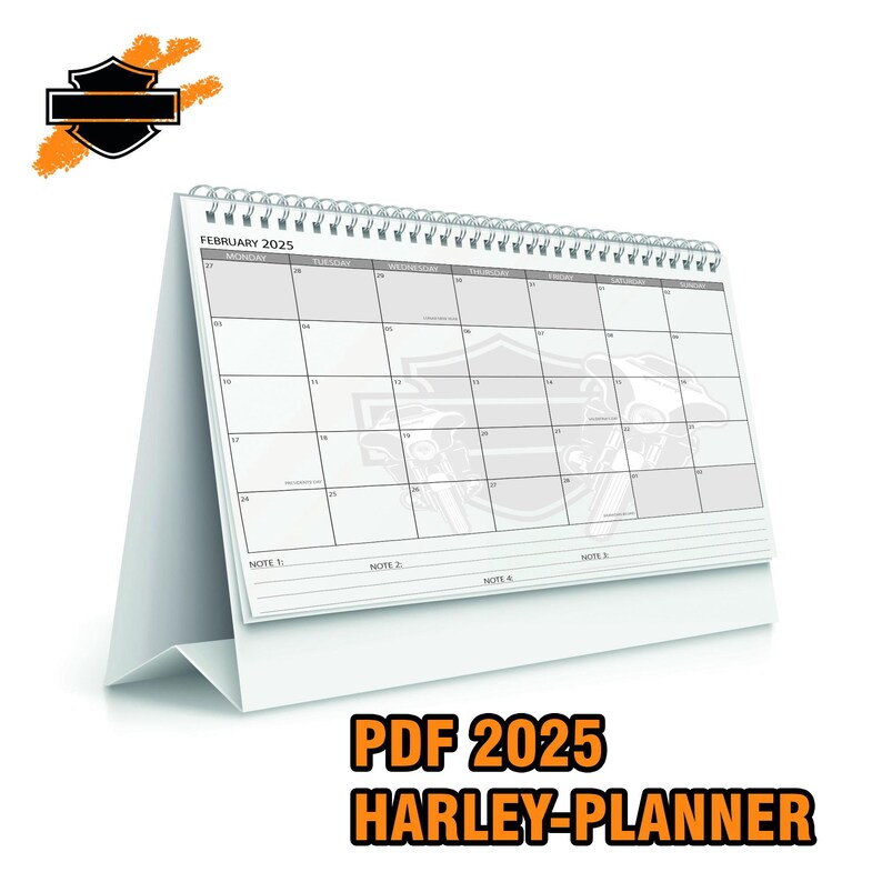 Printable Harley Planner 2025 PDF - Etsy
