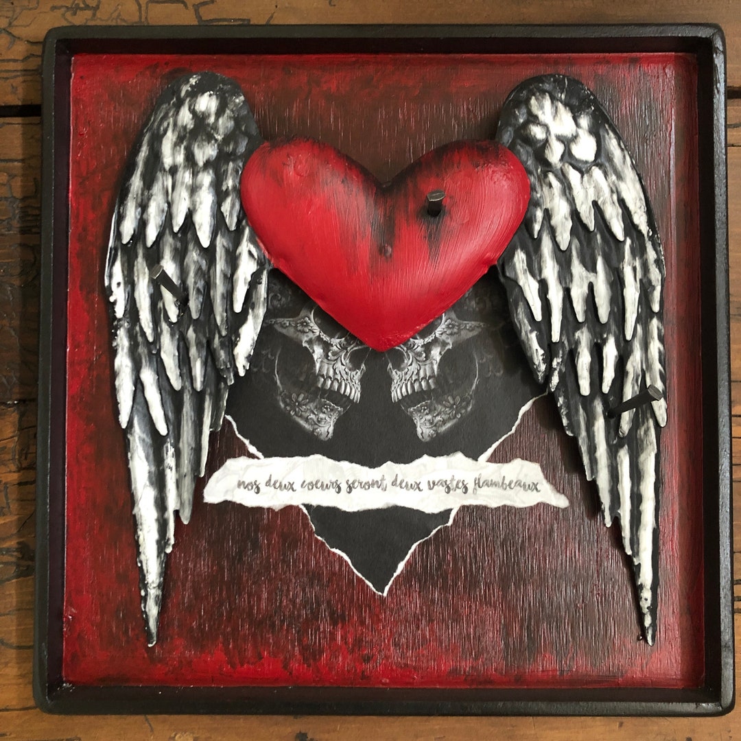 PIERCED RED - Gothic Wall Hanging Assemblage Art Collage - Etsy