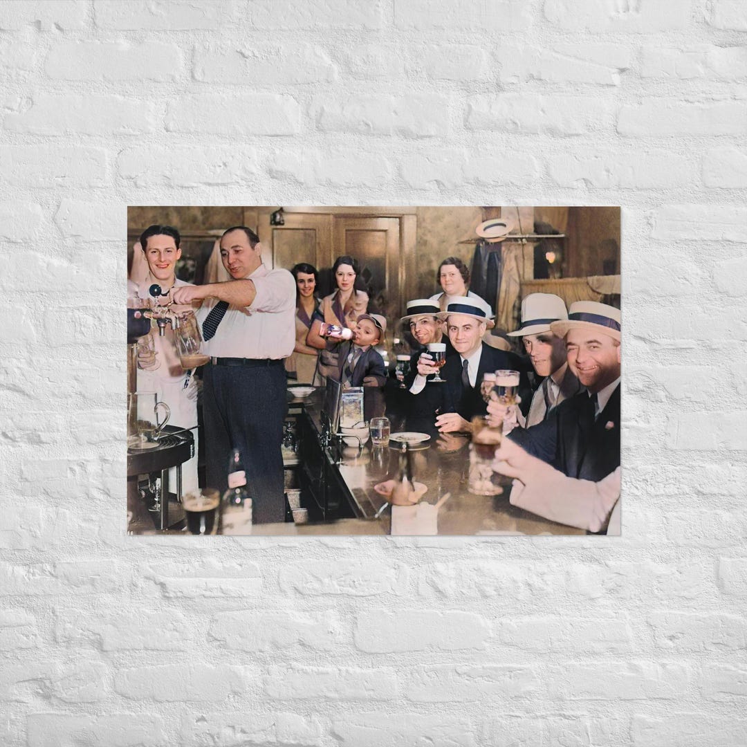 Prohibition Era Party at the Bar Vintage 1920s Speakeasy Photo Historic ...