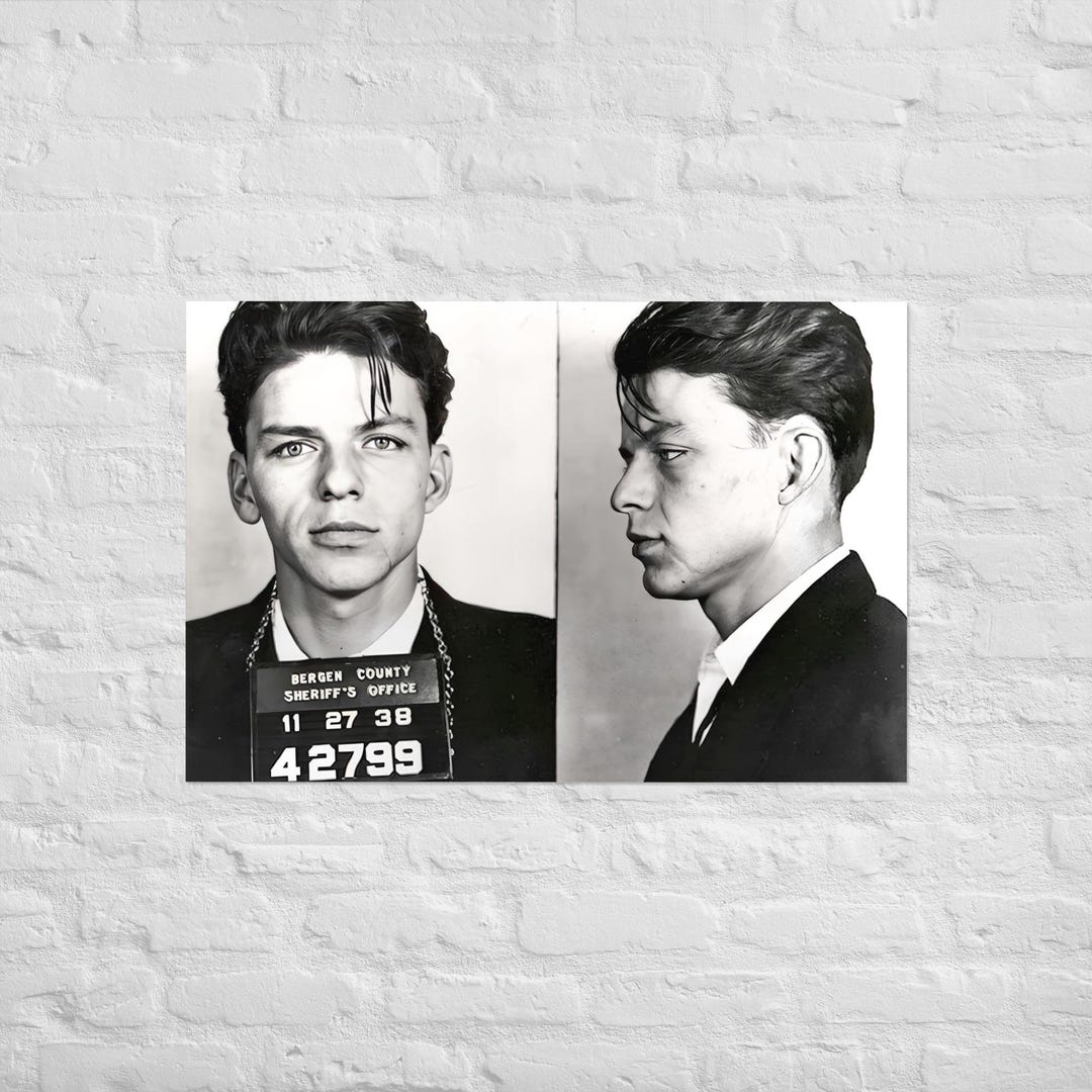 Frank Sinatra Mugshot Poster Classic Rat Pack Jazz Music Decor - Etsy