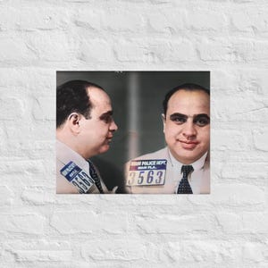 Al Capone Mugshot 1930s Miami Photo Mafia Mobster Art Black & White ...