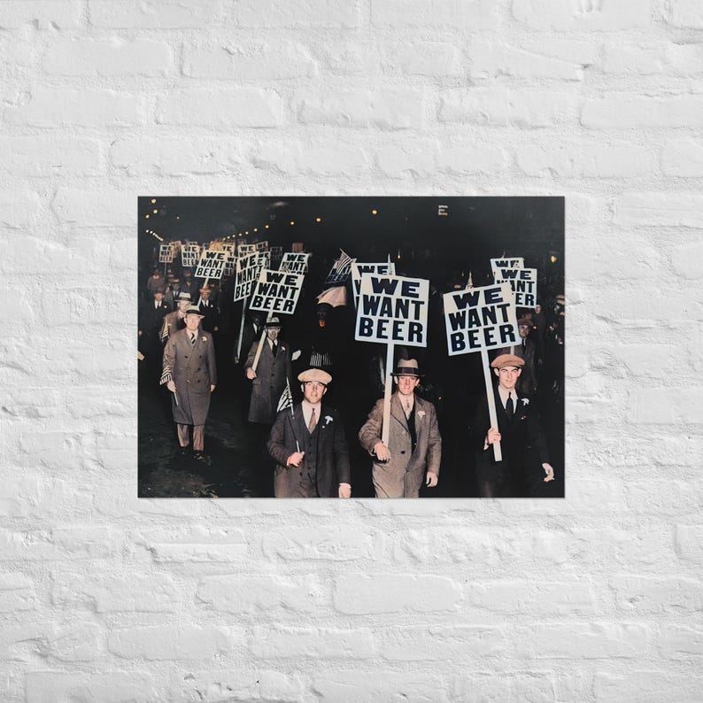 We Want Beer Photo Prohibition Art Speakeasy Theme Bar Decor Roaring ...