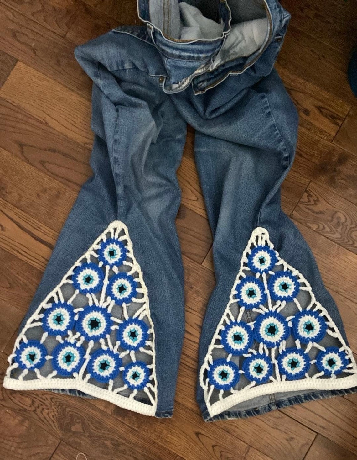 Crochet Evil Eye Flare Pants Pattern - Etsy