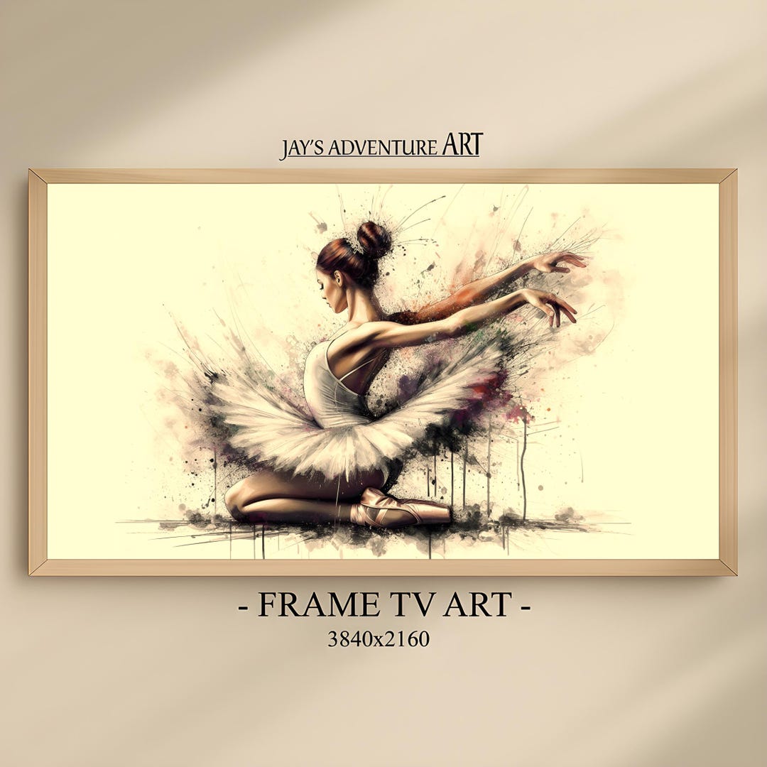 Samsung Frame TV Art - 4K Ballerina Artwork - Abstract Frame Tv Art ...