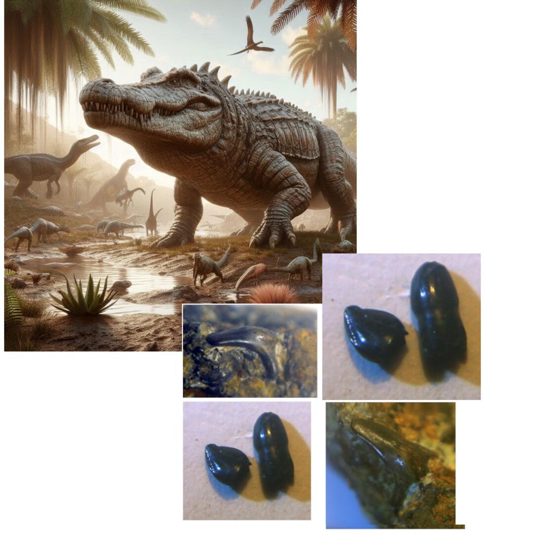 Dinosaur Age, Rare Wealden Croc Fossil Micro Teeth & Very Interesting ...
