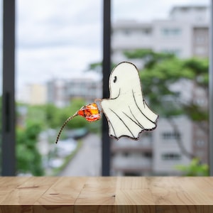 Stained Glass Ghost Plant Stake. Halloween Garden Decor.perfect for ...