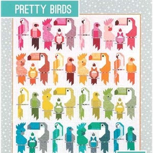 Pretty Birds by Elizabeth Hartman Paper Quilt Pattern, Fat Quarter ...